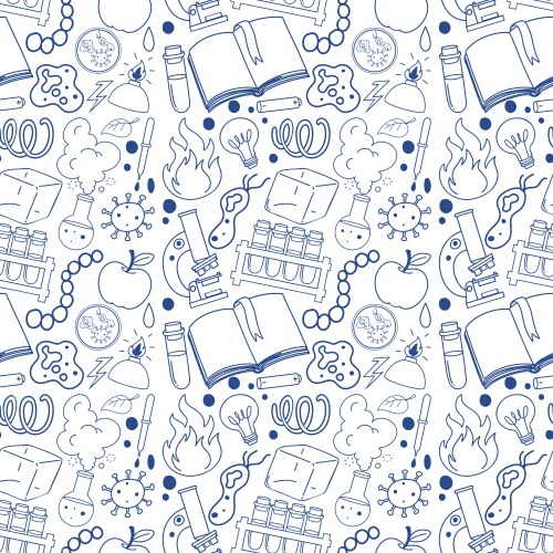 Science objects and icons seamless pattern Vector Image