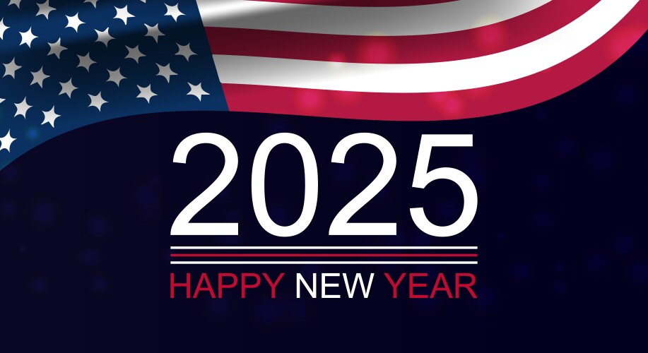 Stepping into the future embracing 2025 with joy Vector Image