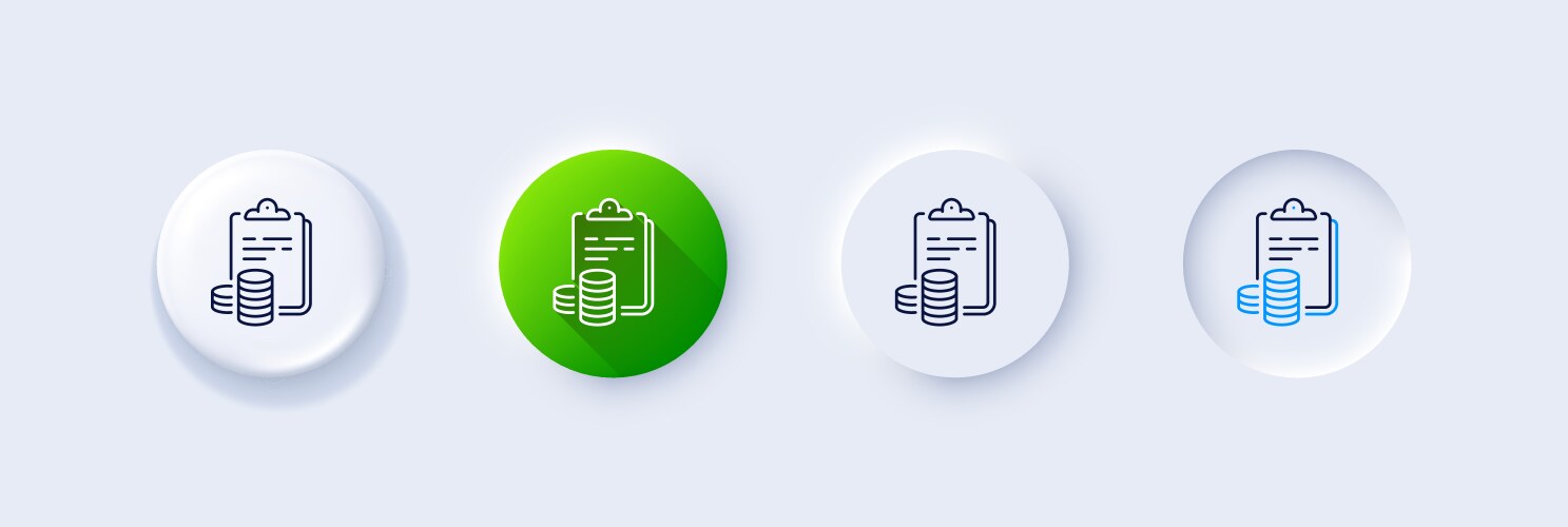 Report line icon accounting clipboard document Vector Image