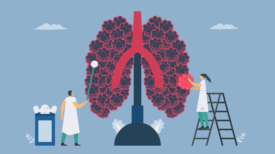 Chronic obstructive pulmonary disease or copd Vector Image