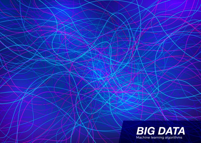 Big data visual concept machine learning Vector Image Big data visual concept machine learning Vector Image