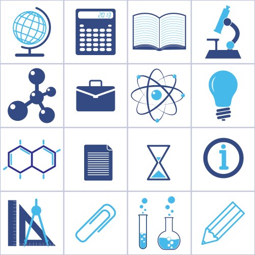 Symbols of education Royalty Free Vector Image