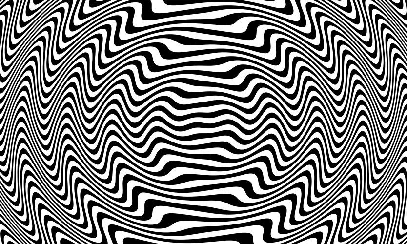 Optical illusion background simple black Vector Image