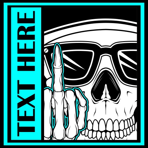 Skull Middle Finger Vector Images (36)