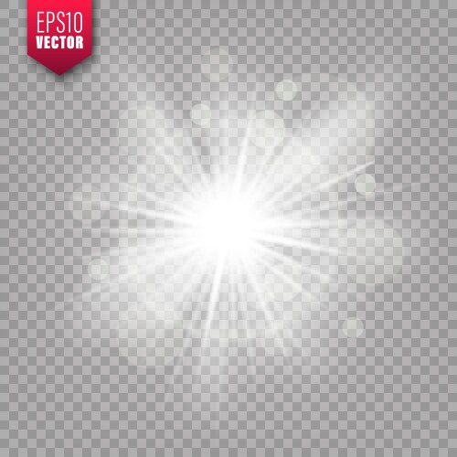 Transparent white light effect background Vector Image