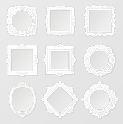 Patterned frame set Royalty Free Vector Image - VectorStock