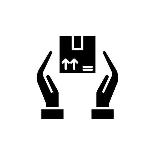 Safe delivery icon set box and parcel symbol Vector Image