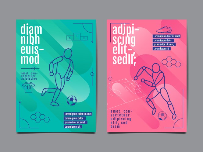 Template sport layout design flat single Vector Image