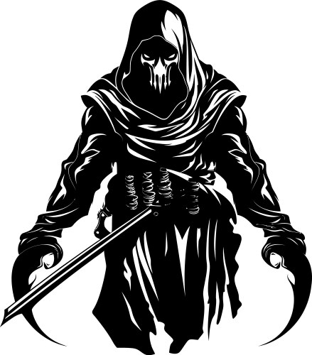 Phantom fighter reaper weapon emblem eerie Vector Image