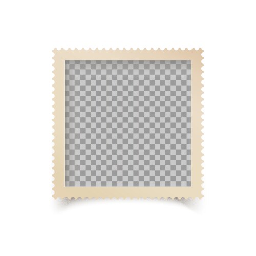 Old square photo frame with ornamental edge retro Vector Image