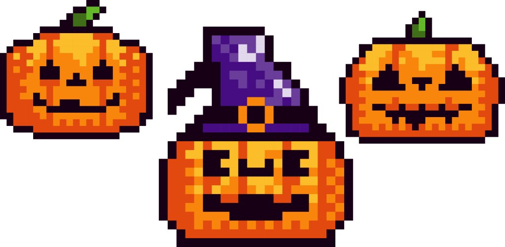 Halloween Pixel Vector Images (over 1,600)