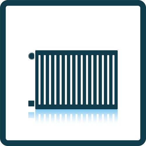 Heating radiator icon isometric home Royalty Free Vector