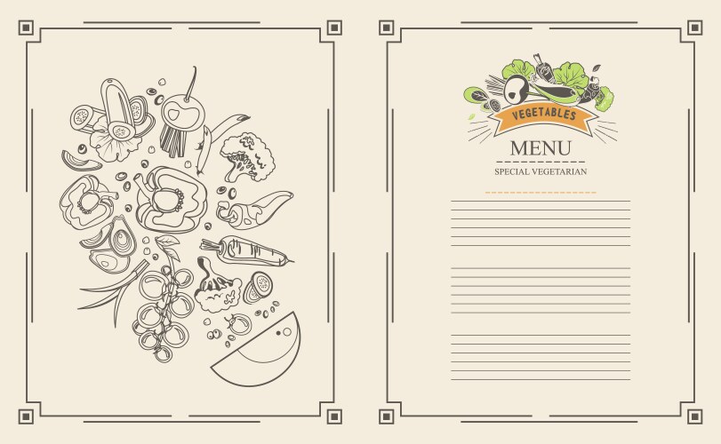 Vertical special menu Royalty Free Vector Image