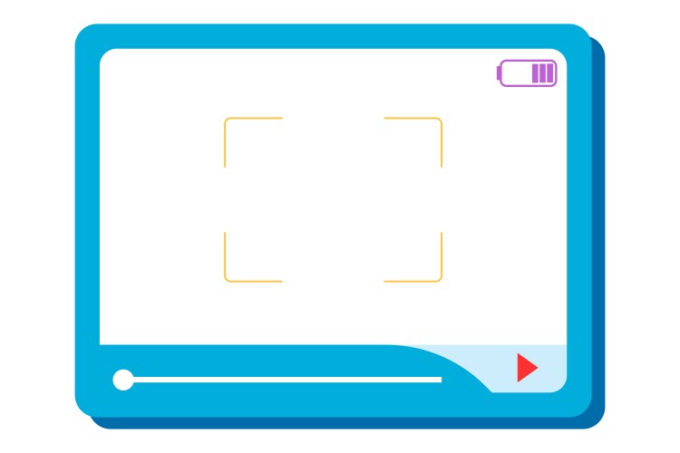 Video frame sticker template design Royalty Free Vector