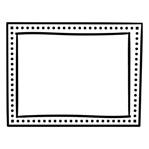 Hand drawn frame doodle style Royalty Free Vector Image