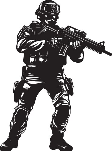 Dynamic defense swat police insignia unveiling Vector Image