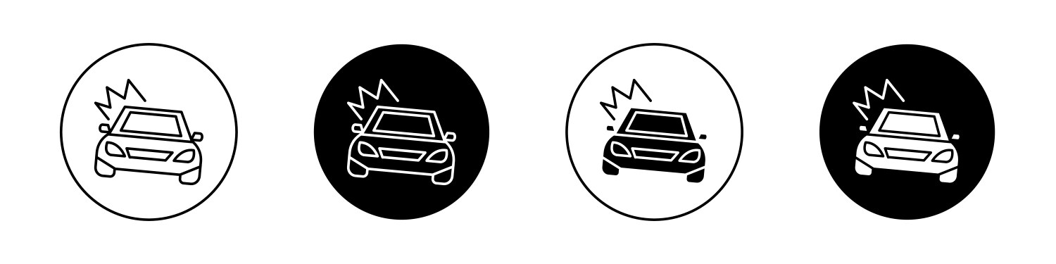Car crash icon Royalty Free Vector Image - VectorStock