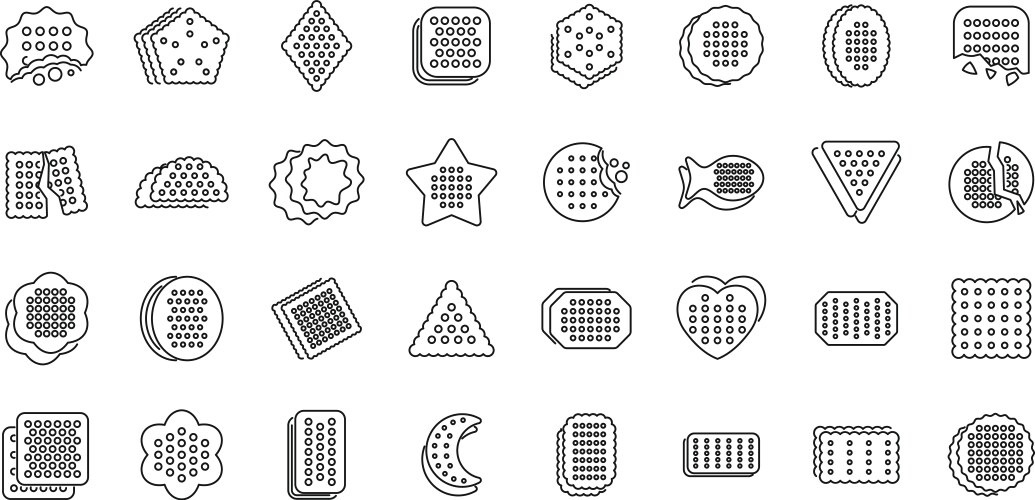 Crackers outline Vector Images & Graphics for Commercial Use | VectorStock