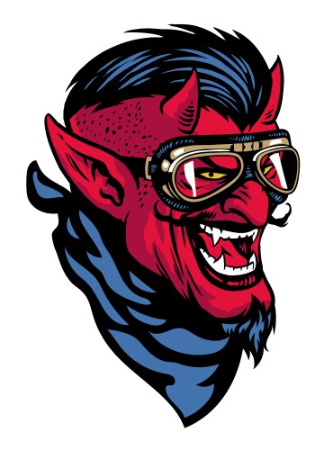 Devil rider Royalty Free Vector Image - VectorStock