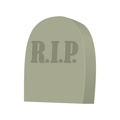 Grave headstone cartoon Royalty Free Vector Image