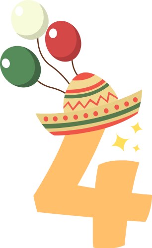 Flat mexico attributes background Royalty Free Vector Image