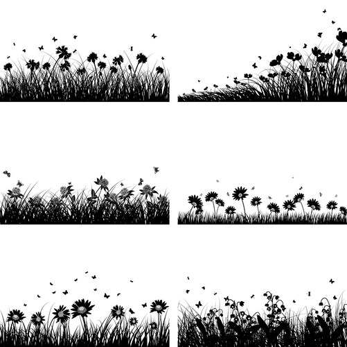 Grass silhouette seamless Royalty Free Vector Image Grass silhouette seamless Royalty Free Vector Image