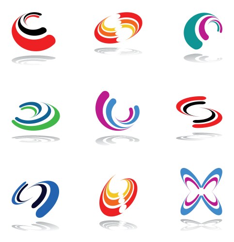 Logo numbers 1 2 3 4 5 6 7 8 9 company design Vector Image