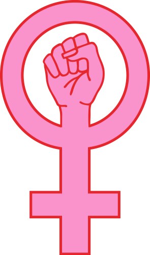 Female hands feminist sign feminism symbol Vector Image