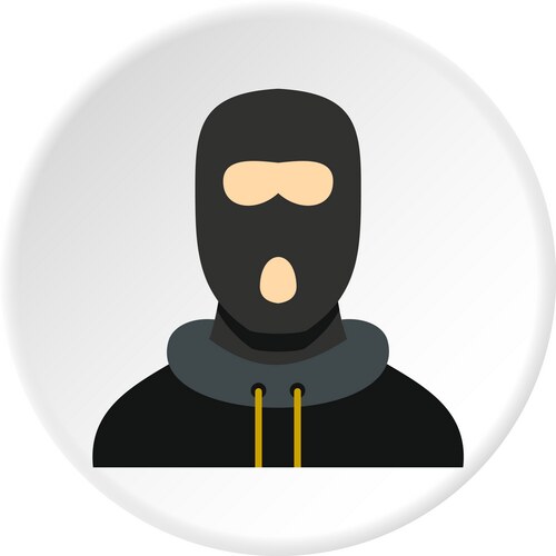 Dusty trails and booty masked cowboy robber logo Vector Image