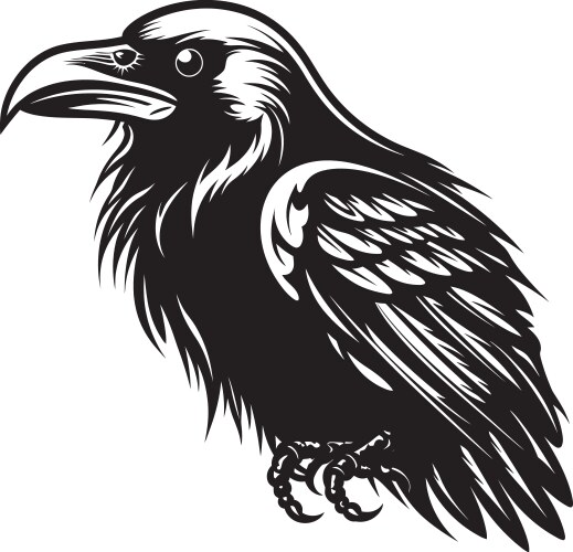 Outline Raven Vector Images (over 1,700)