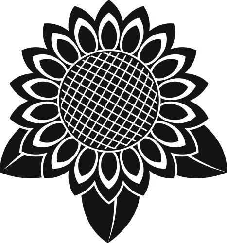 Sunflower icon simple style Royalty Free Vector Image