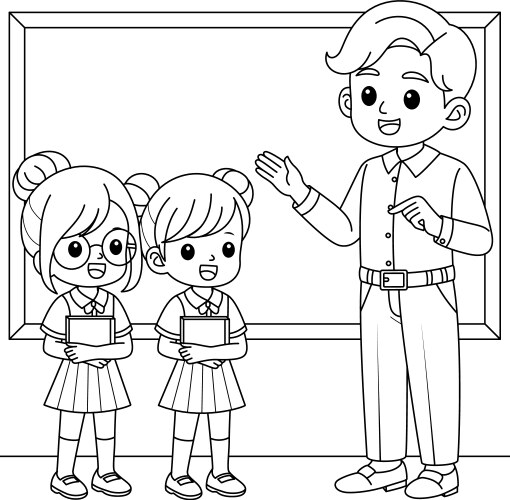 Teacher clipart black and white Vector Images & Graphics for Commercial ...