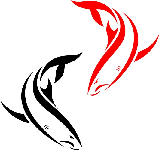 Shark bite a surfboard Royalty Free Vector Image