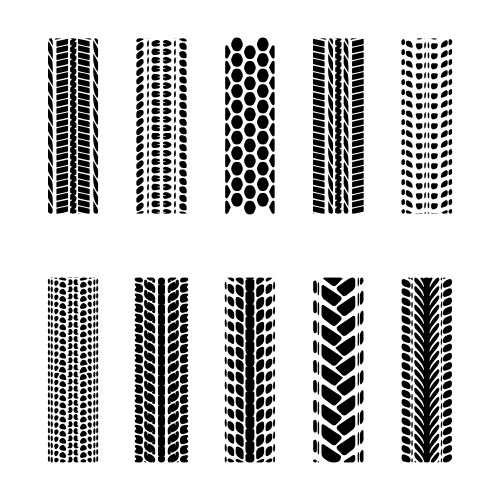 Bike tire tracks Royalty Free Vector Image - VectorStock