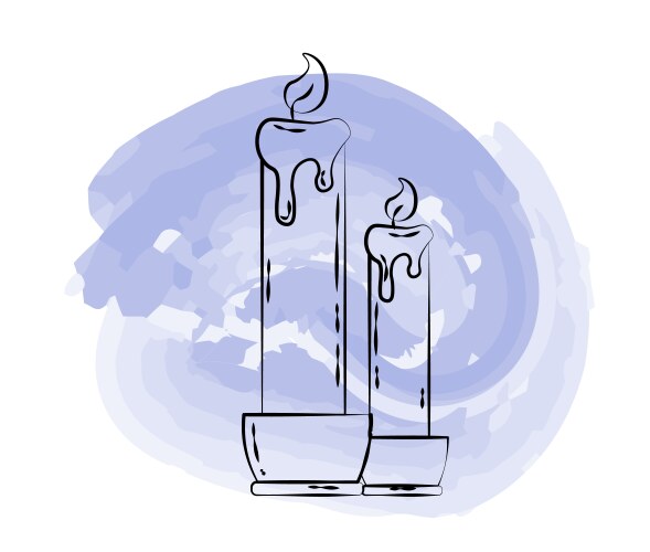 Drawing Candle Christmas Vector Images (over 4,000)