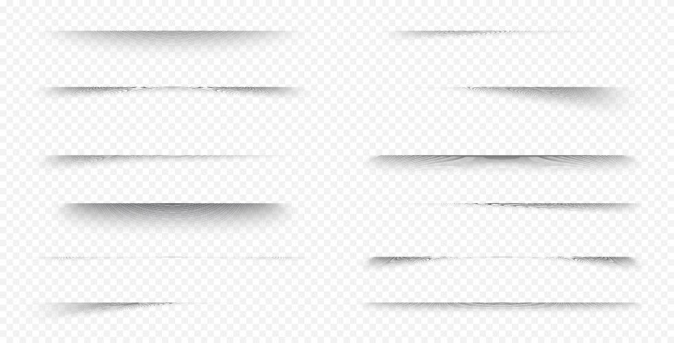 Set of black shadow Royalty Free Vector Image - VectorStock