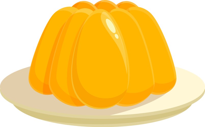 Vibrant blue gelatin dessert on plate Royalty Free Vector