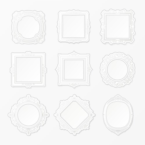 Patterned frame set Royalty Free Vector Image - VectorStock