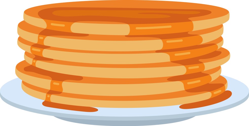 Stacks pancakes various toppings syrup butter Vector Image