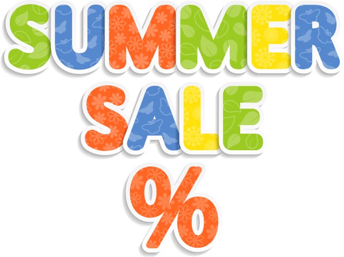 Summer word written with elegant cursive font Vector Image