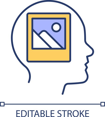 Numerical reasoning rgb color icon Royalty Free Vector Image