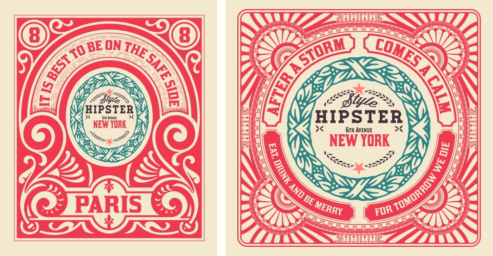 Retro card template with floral details Royalty Free Vector