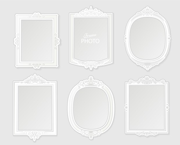 Patterned frame set Royalty Free Vector Image - VectorStock
