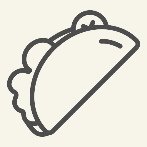 Taco outline Vector Images & Graphics for Commercial Use | VectorStock