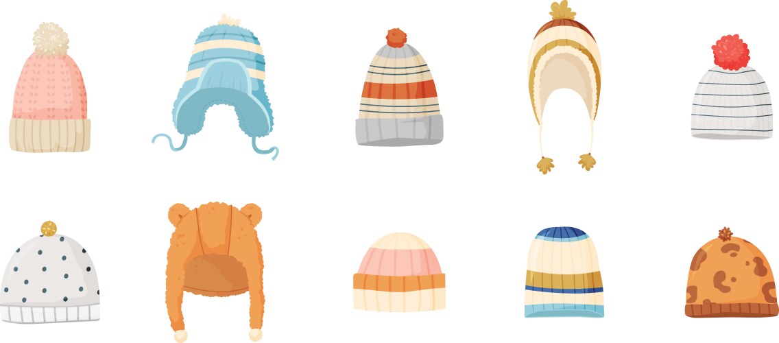 Cartoon snow caps snowdrifts and icicles snowy Vector Image