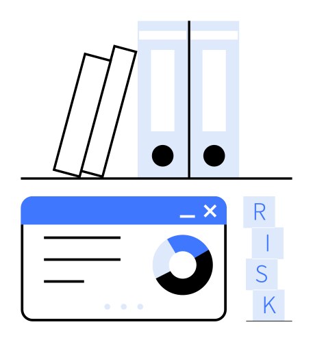 Data analytics dashboard with risk assessment Vector Image