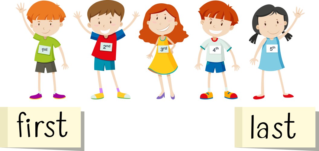 Opposite wordcard for funny and serious Royalty Free Vector