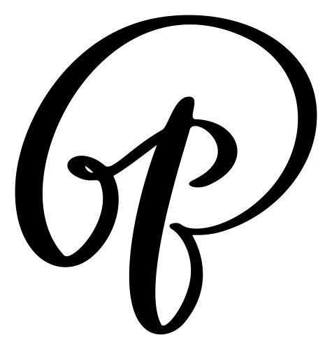 Calligraphy hand drawn letter b script Royalty Free Vector