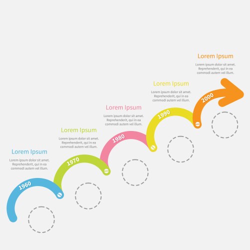 Timeline vertical infographic with placemarks Vector Image