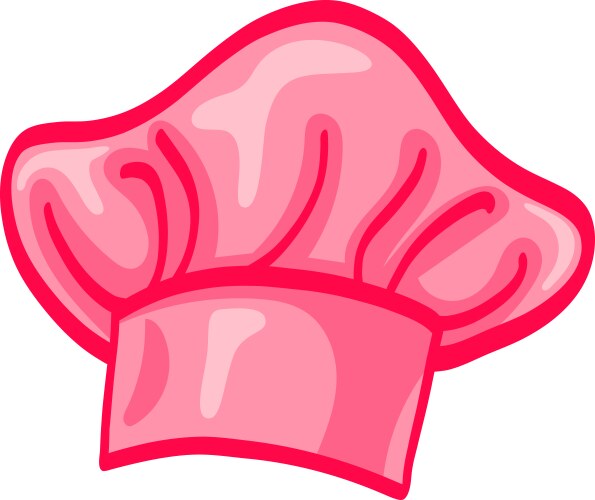 Pink chef hat cap Royalty Free Vector Image - VectorStock